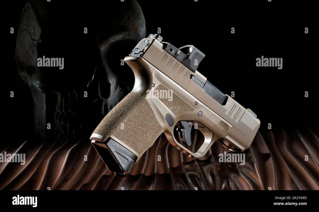 Ghost gun that is semi automatic on a copper table Stock Photo - Alamy
