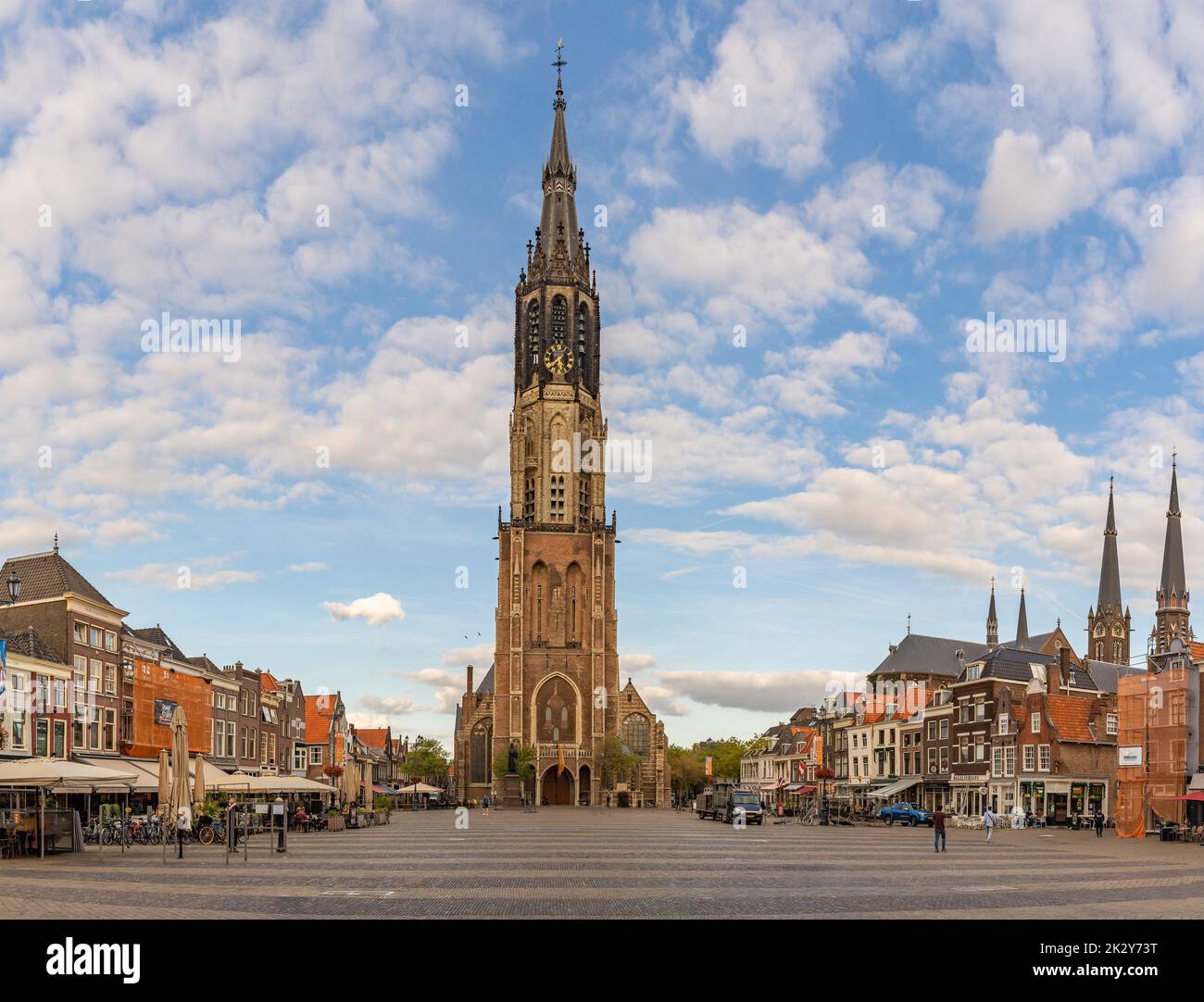 Delft, South Holland, The Netherlands, 21.09.2022, Market square of ...