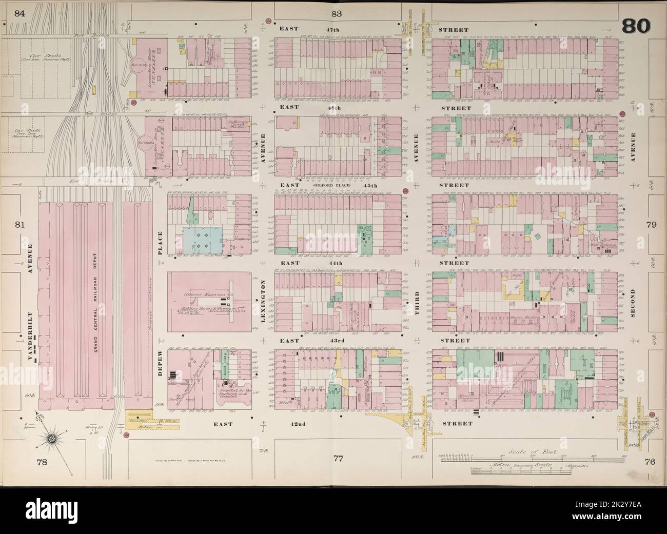 Map of vanderbilt hi-res stock photography and images - Alamy