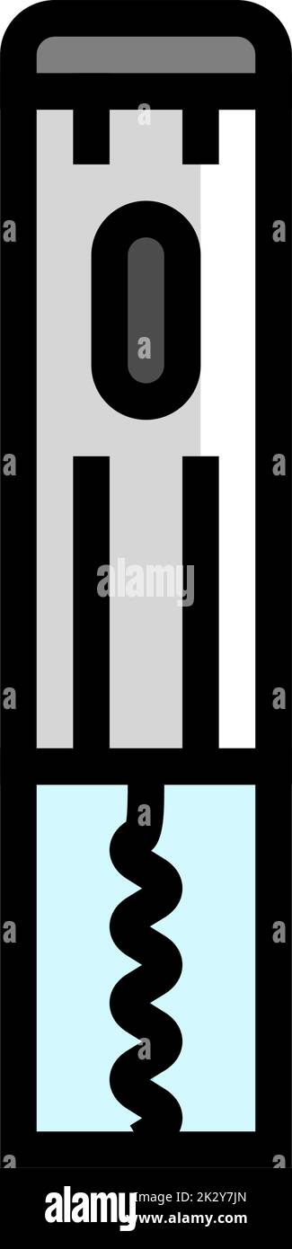 electric corkscrew wine color icon vector illustration Stock Vector ...