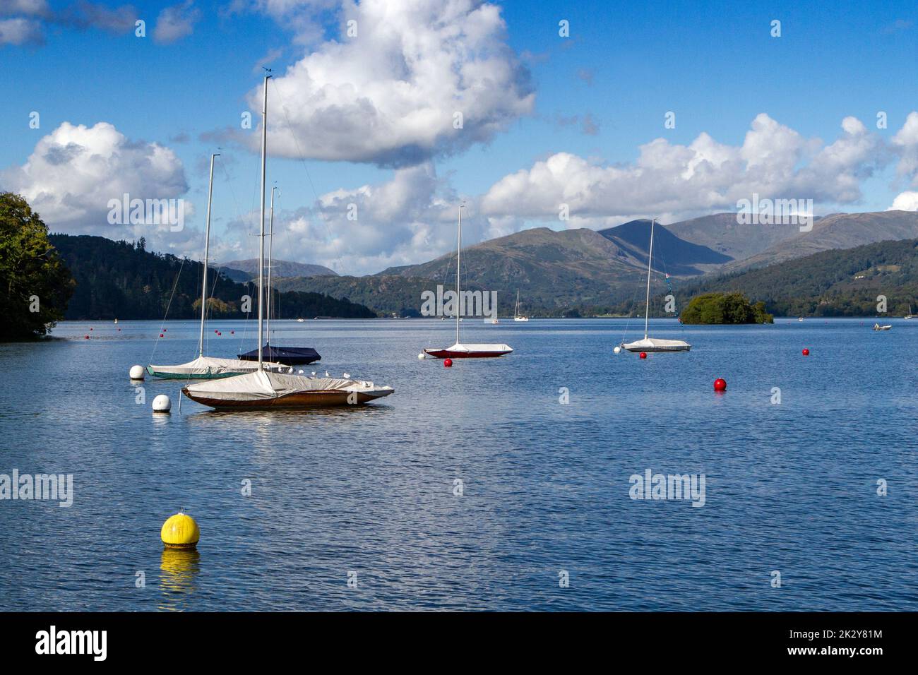 English lakes, Lake District landscapes, Tourist boats, piers and ...