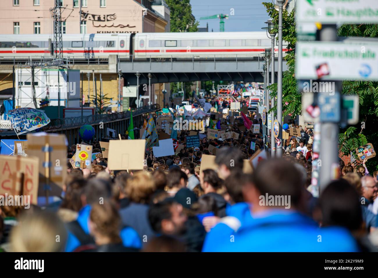Berlin/Germany - September 23, 2022: Fridays for Future demonstration ...