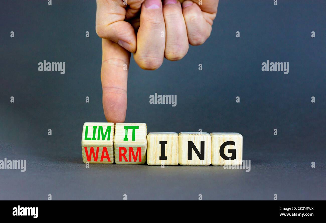 Limiting global warming symbol. Concept words Limiting and Warming on ...