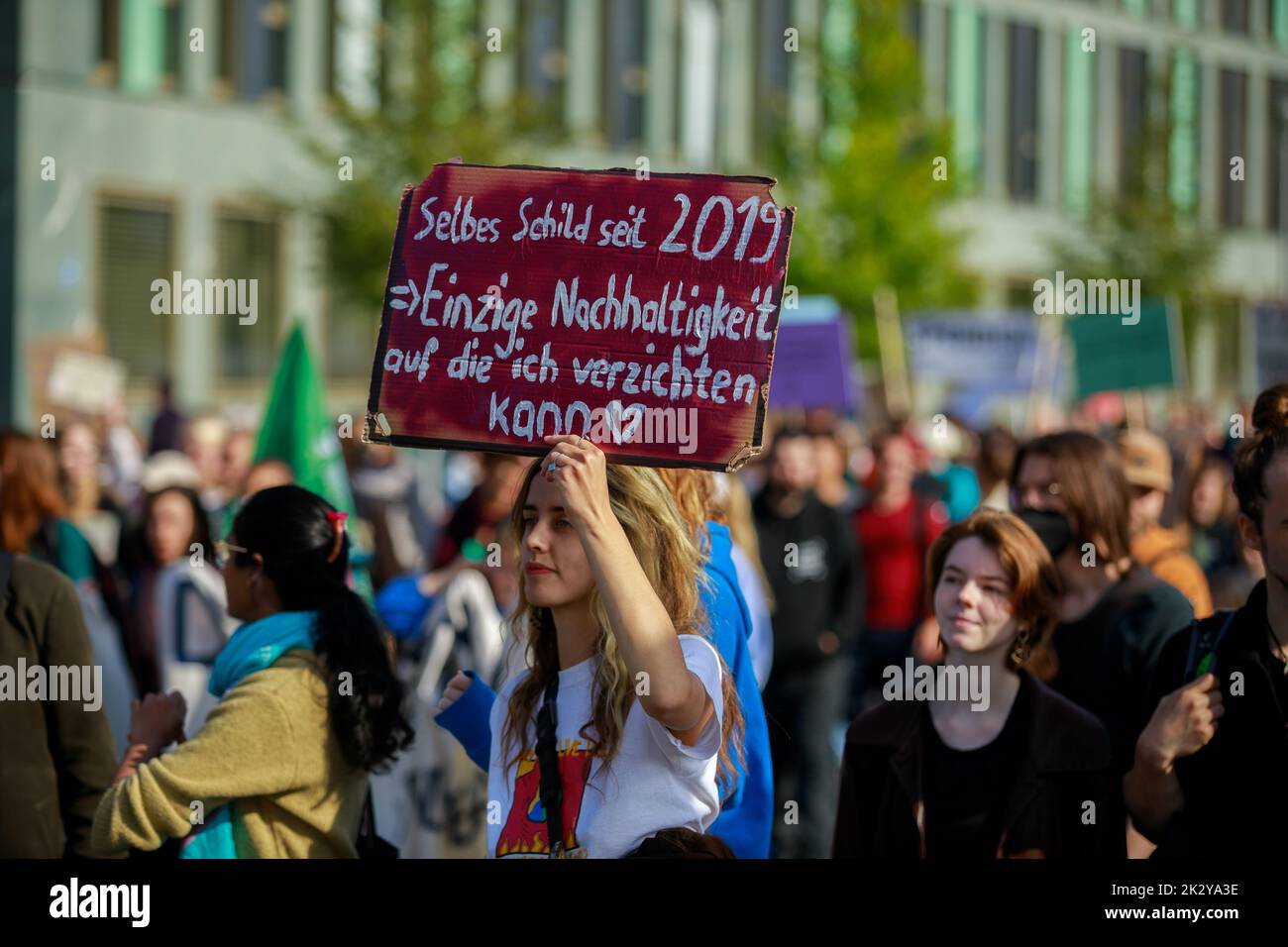 Berlin/Germany - September 23, 2022: Fridays for Future demonstration ...