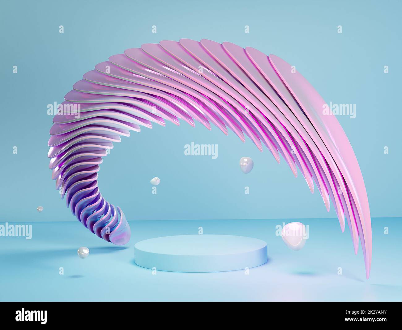 3d render of abstract arc in futuristic style with liquid drops Stock ...