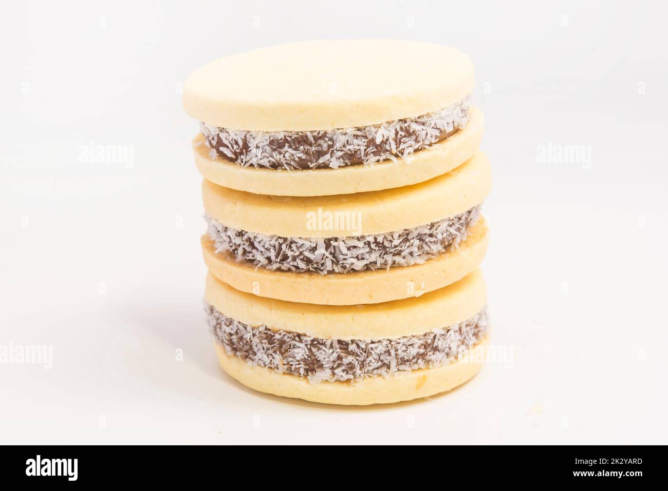 alfajores traditional peruvian cookies filled caramel Stock Photo - Alamy