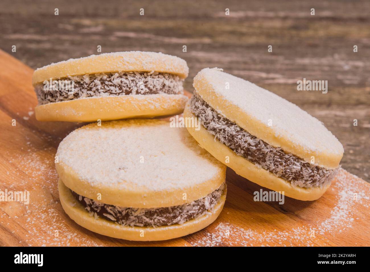 Alfajores traditional argentina sweet cookies Stock Photo - Alamy