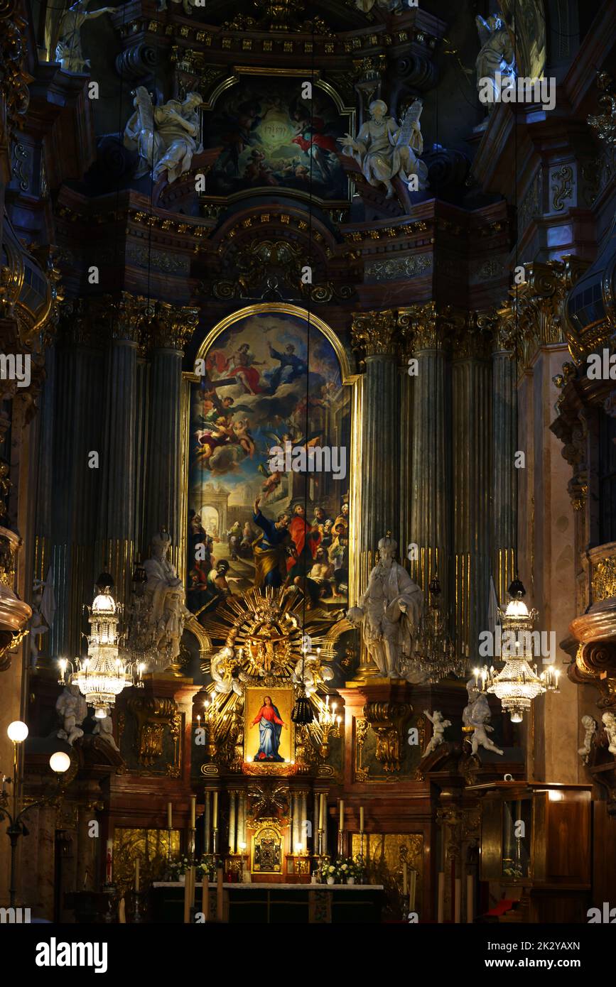 Wien Kirche, Kirche, Barock, die Peterskirche ist eine der schönsten ...