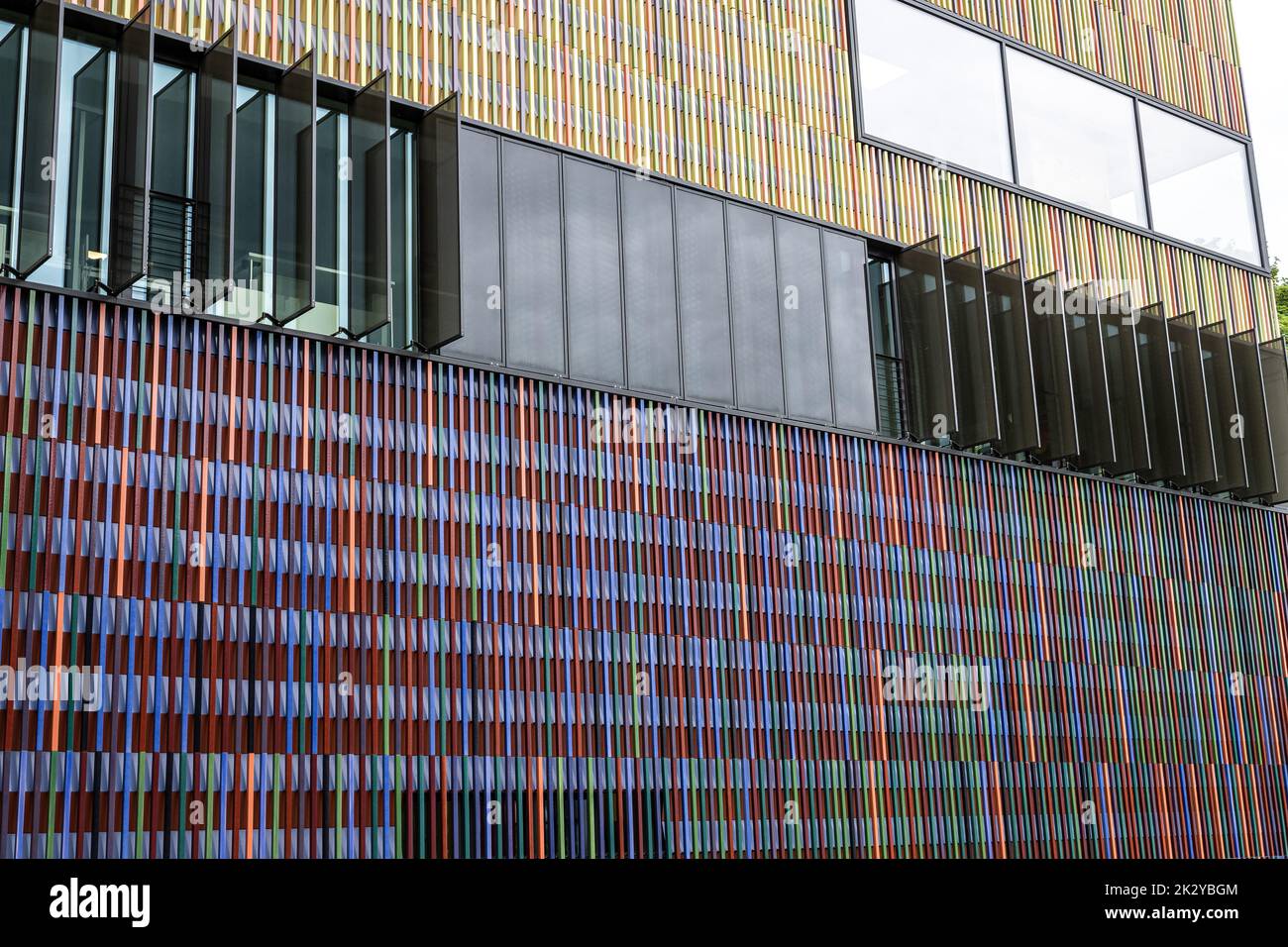 Modern museum building in Munich in Germany. Symmetry. Minimalism Stock ...