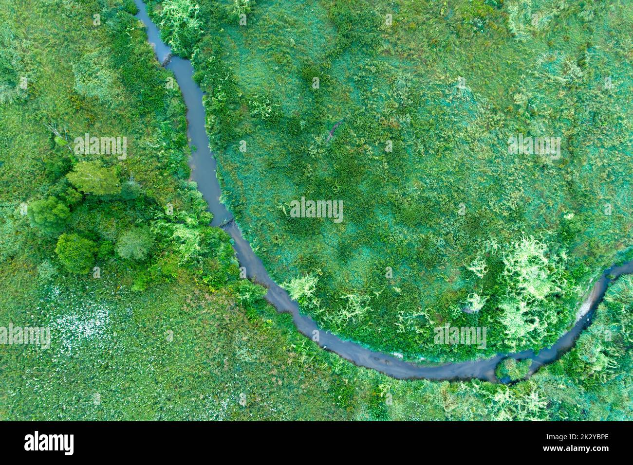 Aerial landscape view over the river, Russia Stock Photo - Alamy