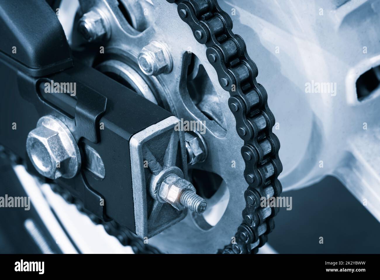Power transmission chain installed on motorcycle Stock Photo - Alamy