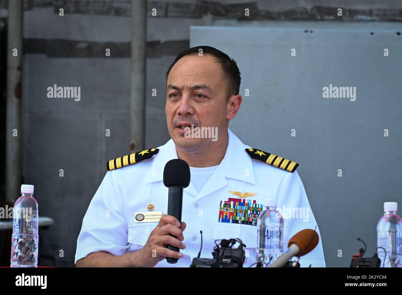 Busan, South Korea. 23rd Sep, 2022. U.S. Navy Captain Fred Goldhammer ...