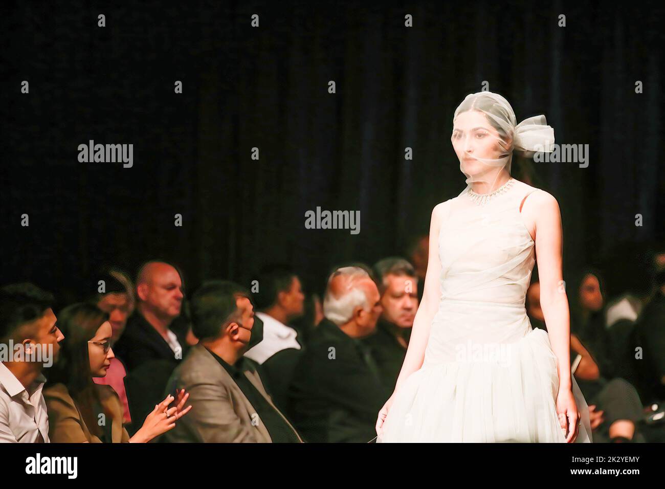 Kathmandu, Nepal. 23rd Sep, 2022. Models catwalk on the runway wearing ...