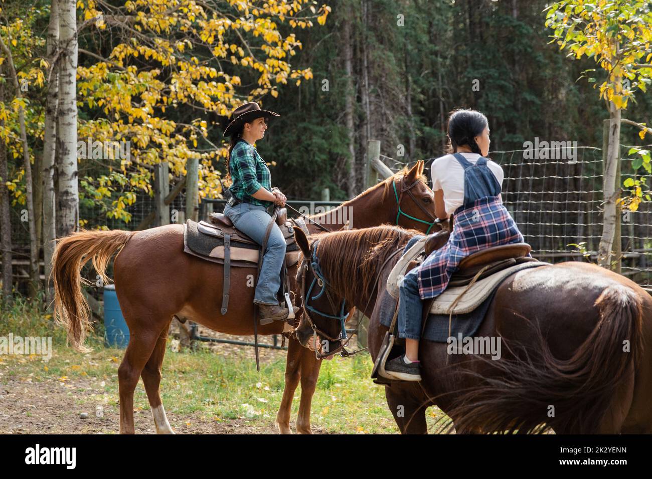 White horse cowboy riding away hi-res stock photography and images - Alamy