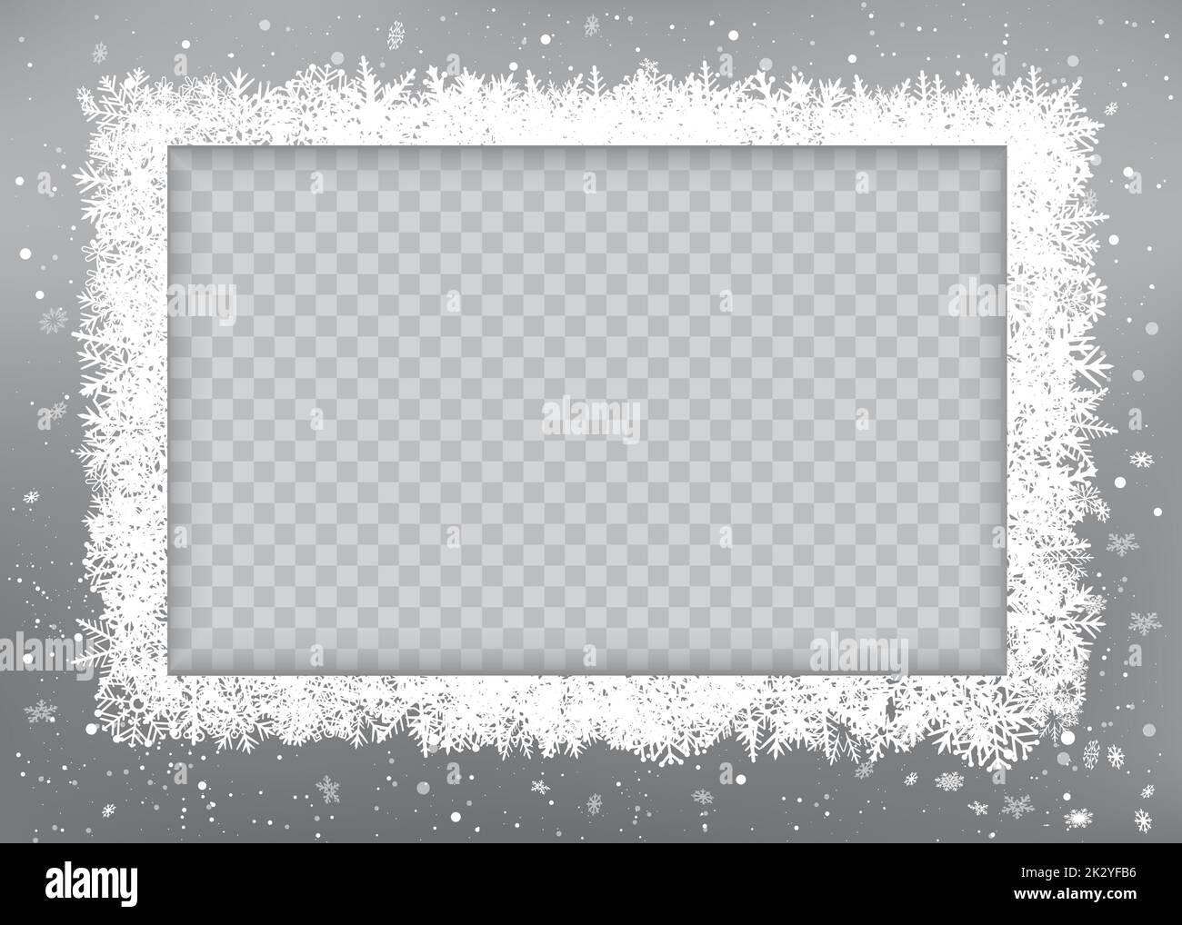 Christmas winter season photo rectangle frame Stock Vector Image & Art ...
