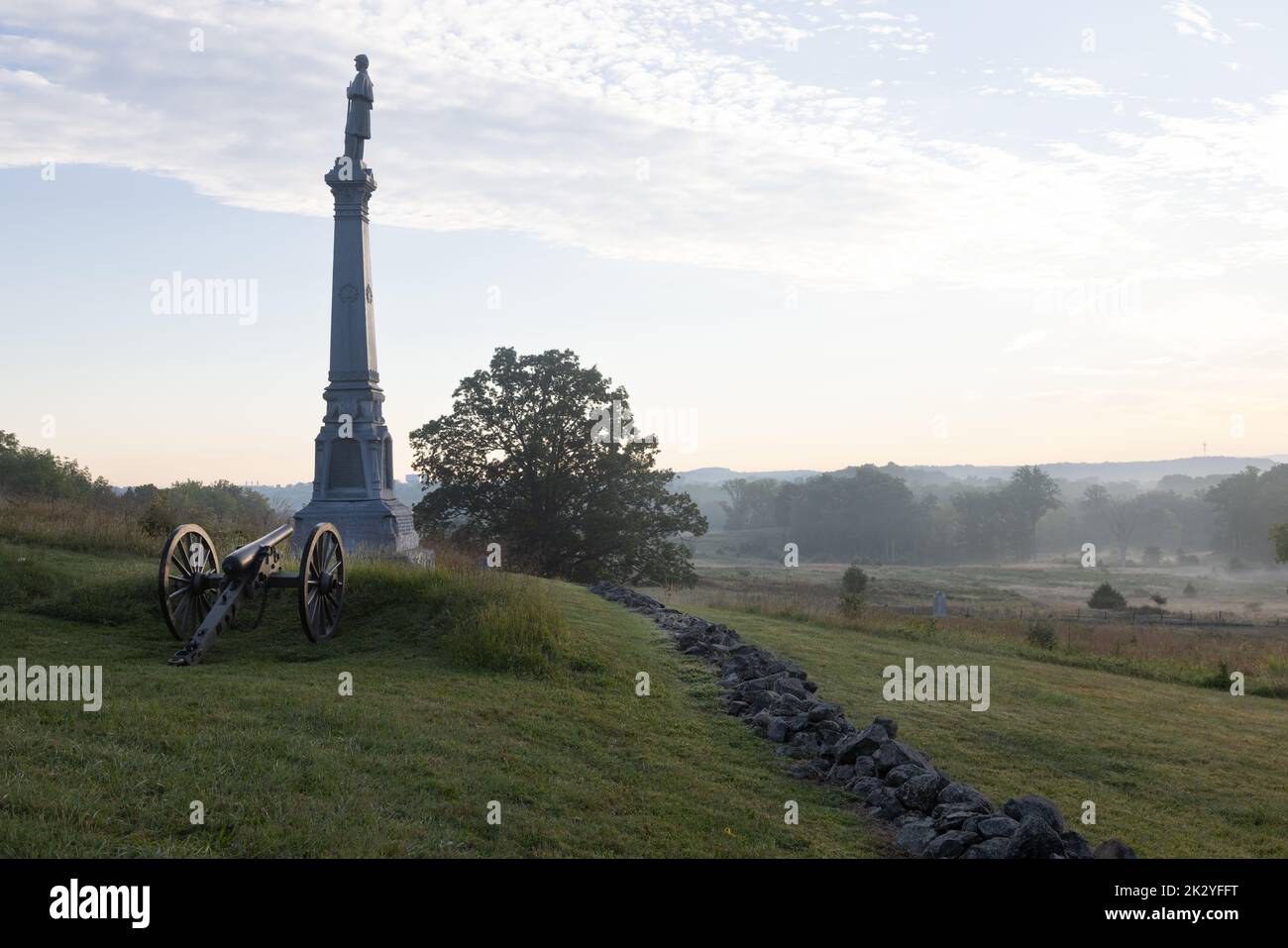 4th Ohio Infantry Monument, Gettysburg National Park Stock Photo - Alamy