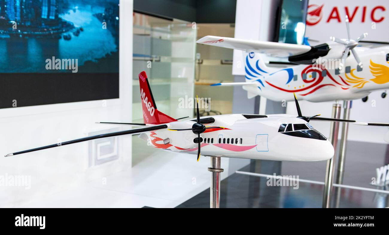 August 30, 2019, Moscow region, Russia. The layout of the Chinese twin ...