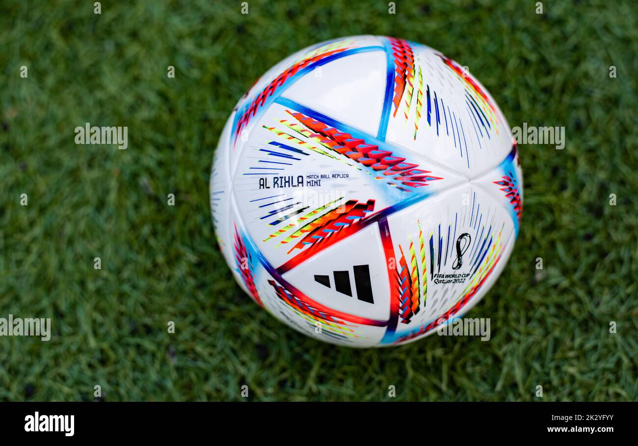 September 3, 2022, Doha, Qatar. The official ball of the FIFA World Cup ...