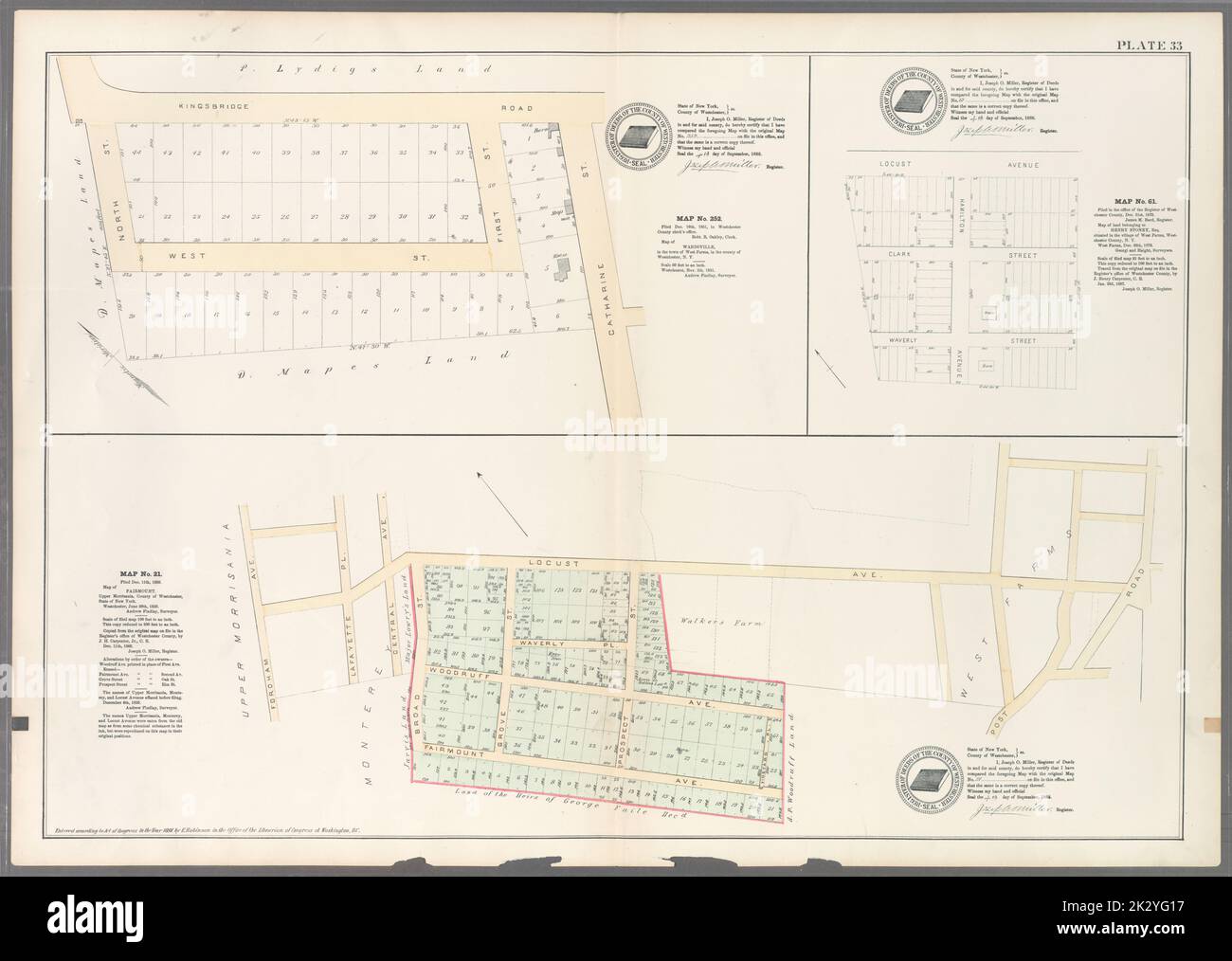 Map of waverly hi-res stock photography and images - Alamy