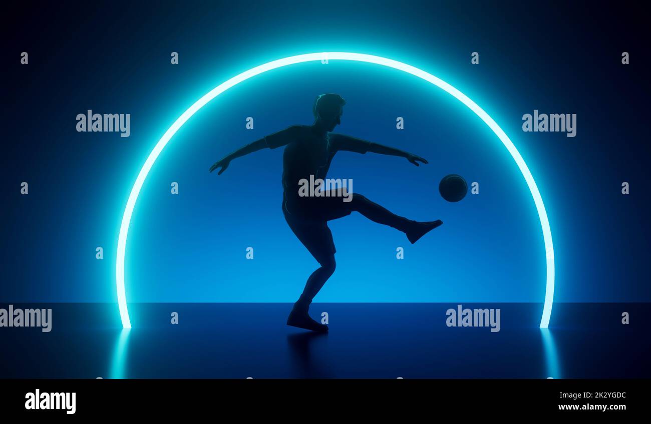 Football player silhouette hi-res stock photography and images - Alamy
