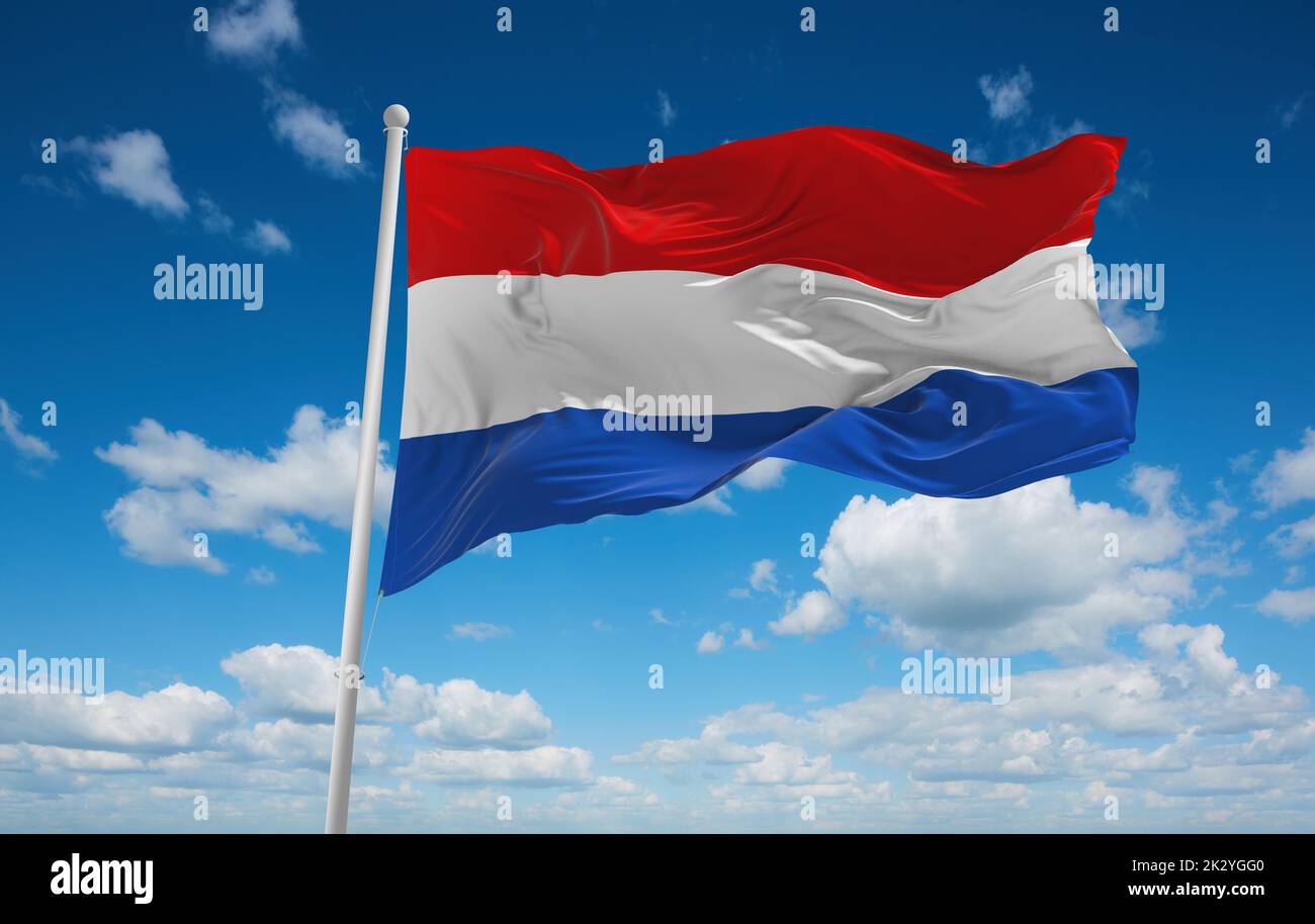 flag of Eastern Rumelia, Europe at cloudy sky background, panoramic ...