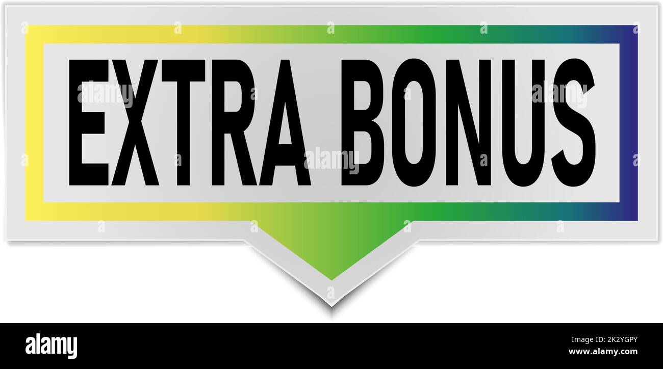 vector banner ribbon extra bonus ON WHITE Stock Vector Image & Art - Alamy