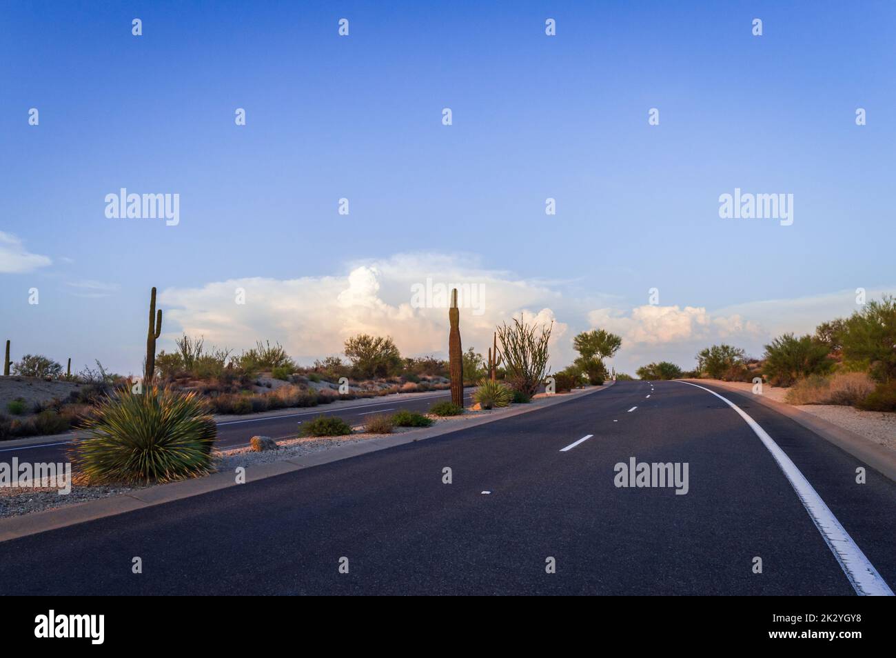 A road in North Scottsdale, Arizona Stock Photo - Alamy