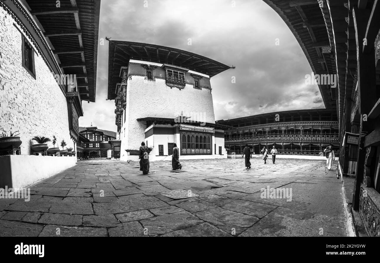 The Royal court of Justice in Bhutan, a school for Buddhist monk Stock ...