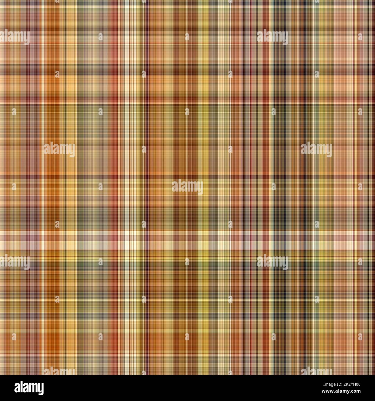 Woodland brown tartan seamless pattern textile. Tonal autumnal forest ...
