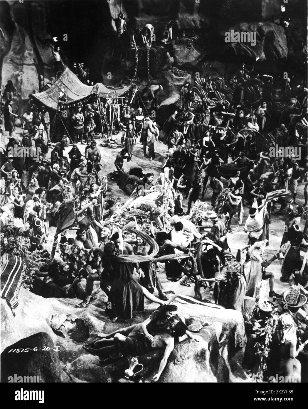 Worshipping the Golden Calf in THE TEN COMMANDMENTS 1956 director CECIL ...