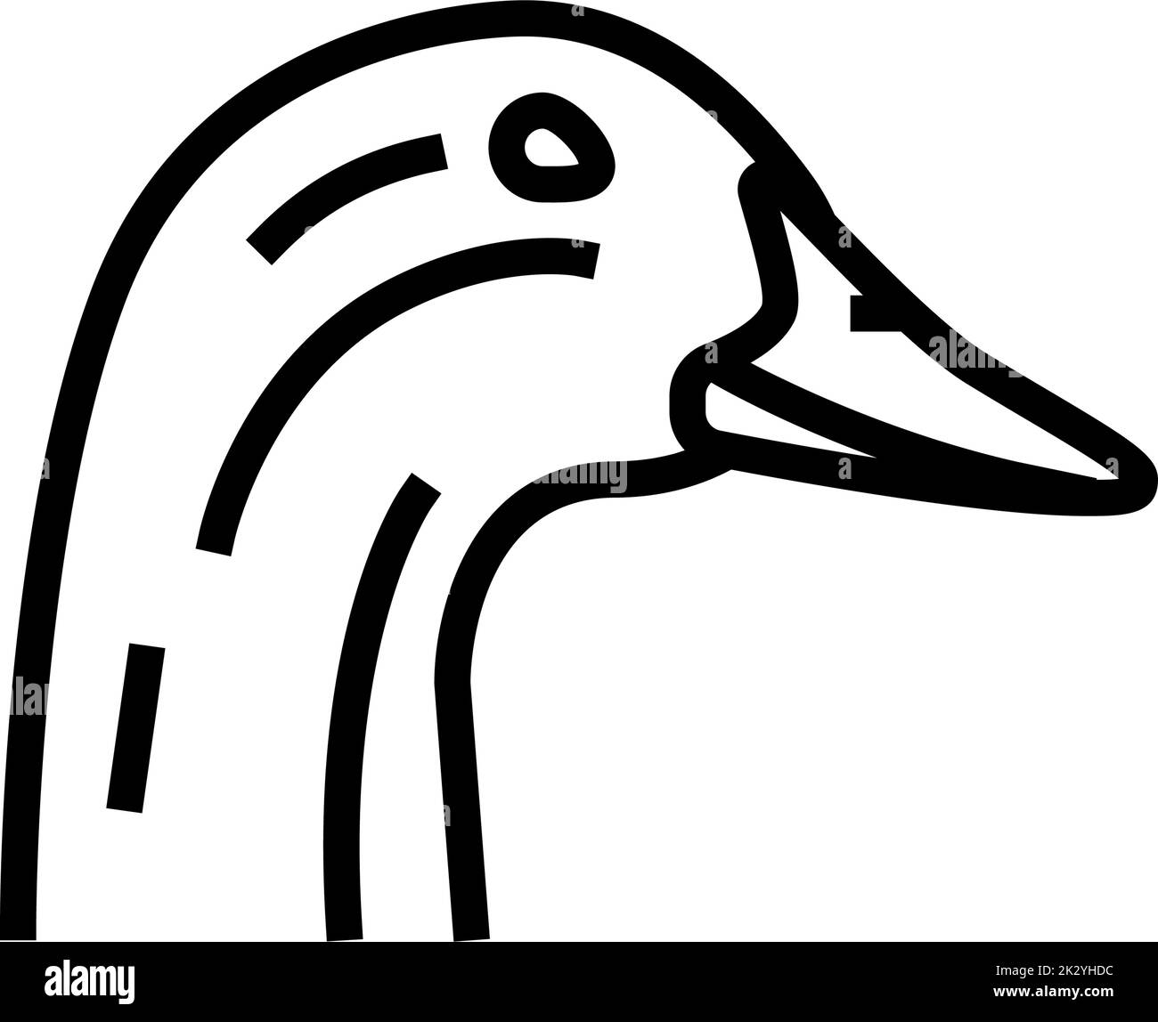 goose animal zoo line icon vector illustration Stock Vector Image & Art ...