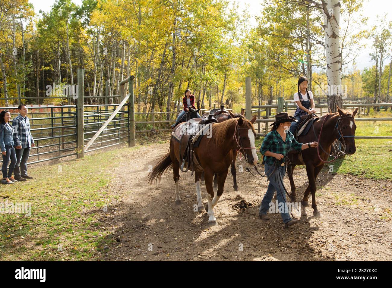Five girls horseback hi-res stock photography and images - Alamy