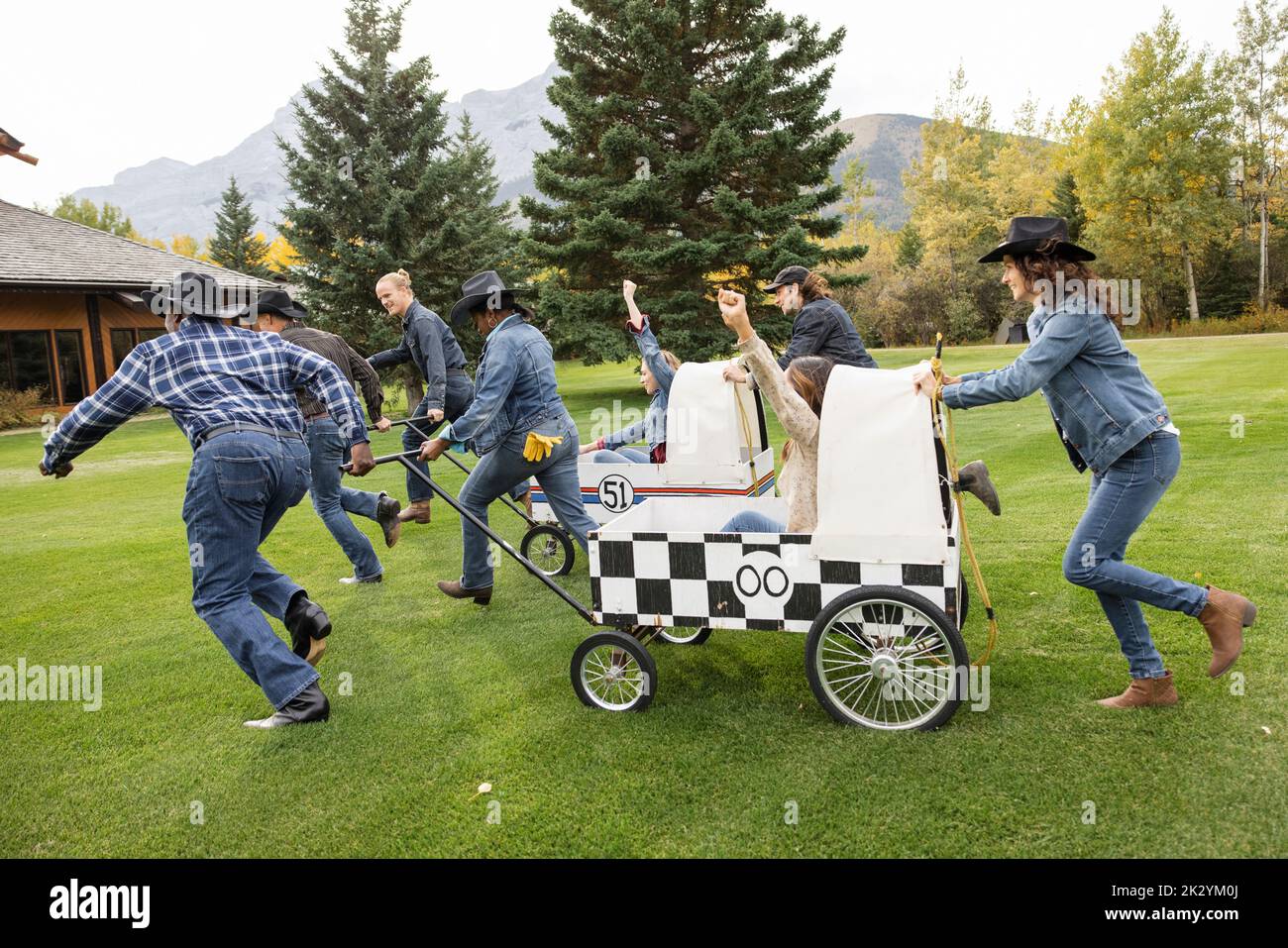 Happy family friends hi-res stock photography and images - Alamy