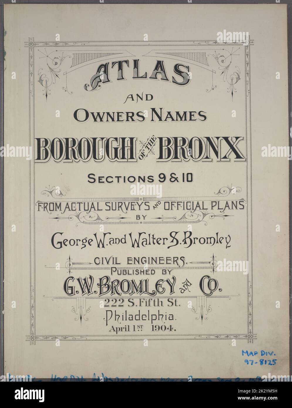 Bromley, George Washington. text. Maps, Indexes. 1904. Lionel Pincus ...