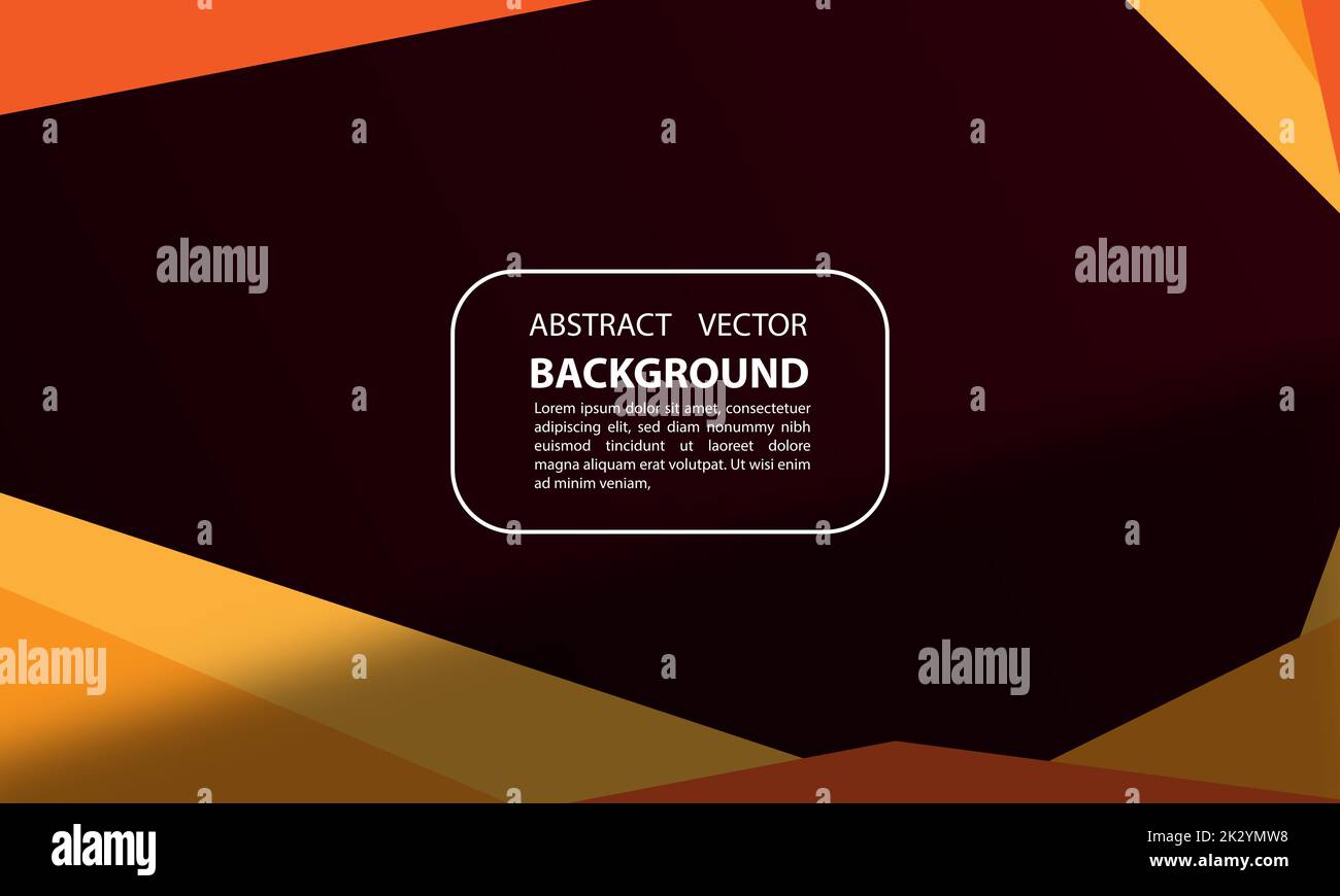An abstract dark background with orange designs and editable text Stock ...