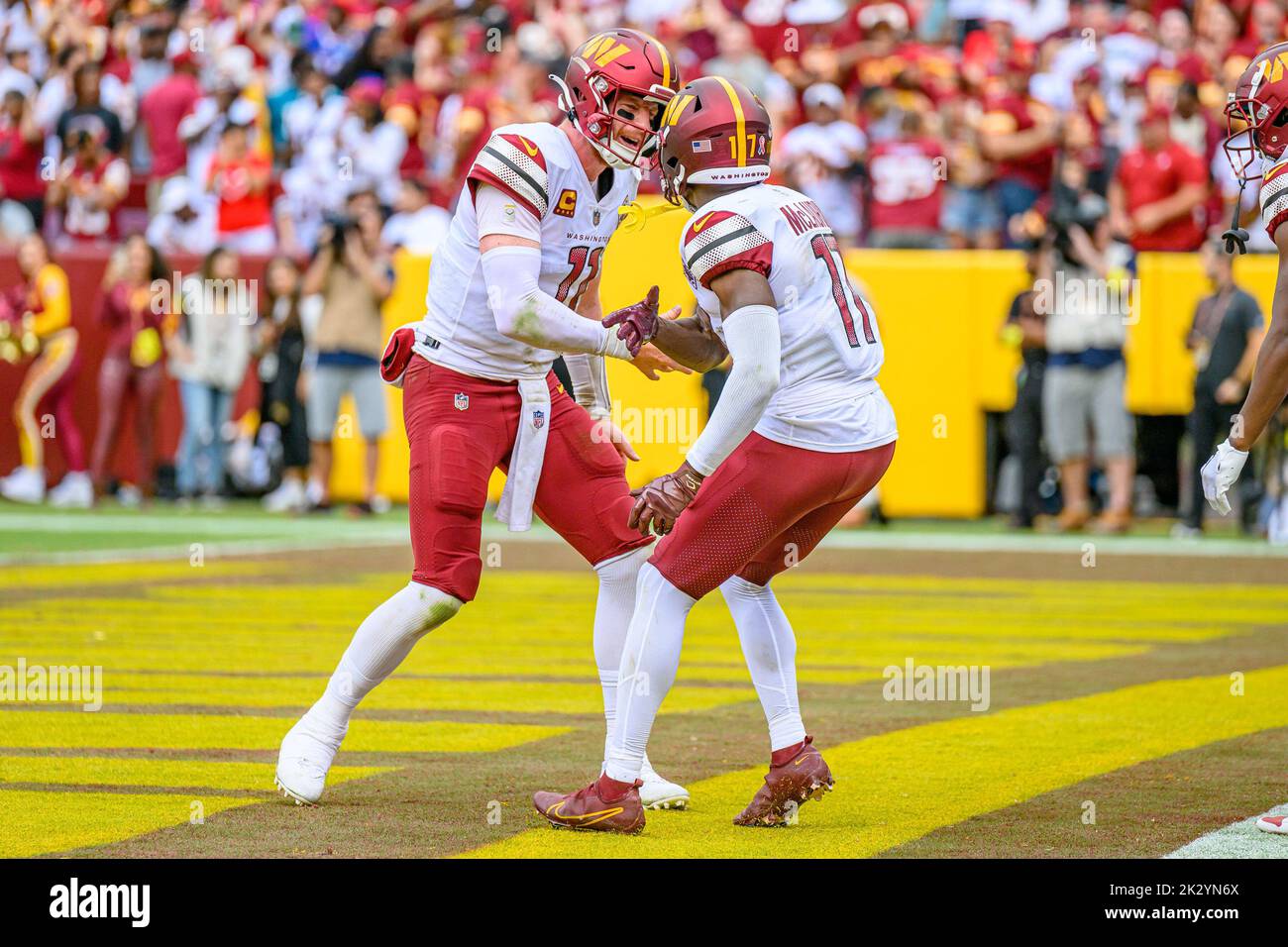 Landover, MD, USA. 11th Sep, 2022. Washington Commanders quarterback ...