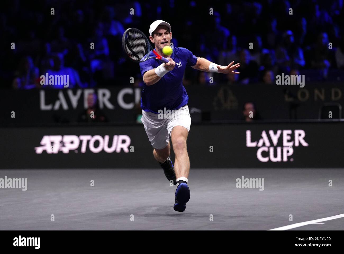 Team Europe's Andy Murray in action against Team World's Alex Di Minaur on day one of the Laver ...