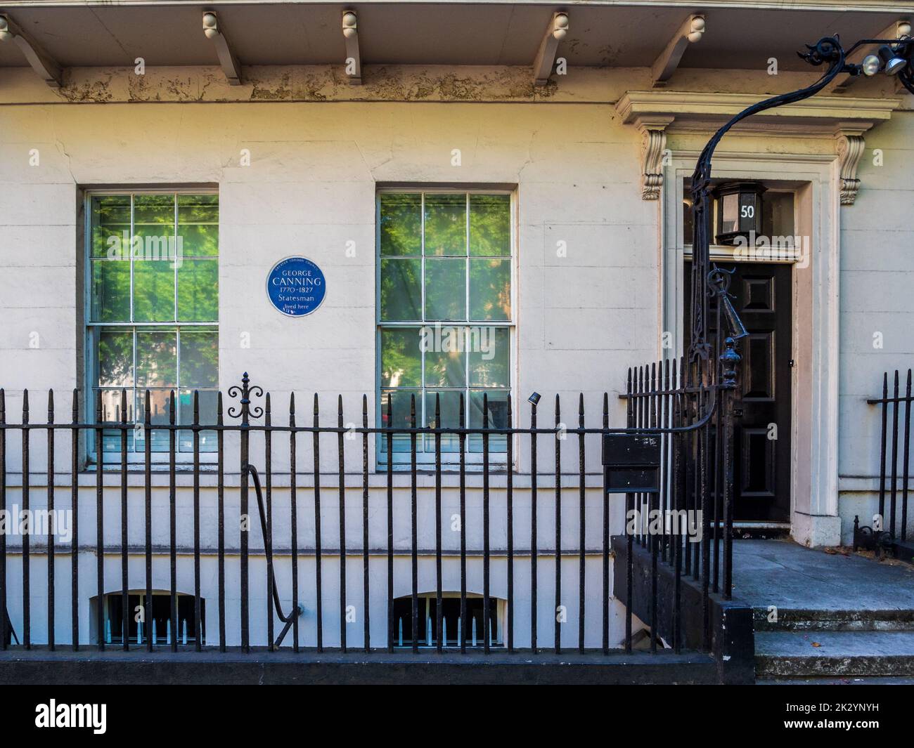Blue Plaque George Canning at 50 Berkeley Square London - Inscription ...