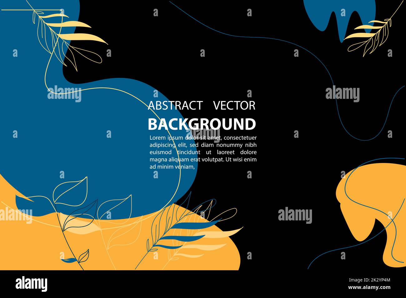 An illustration of abstract artistic background with editable texts ...