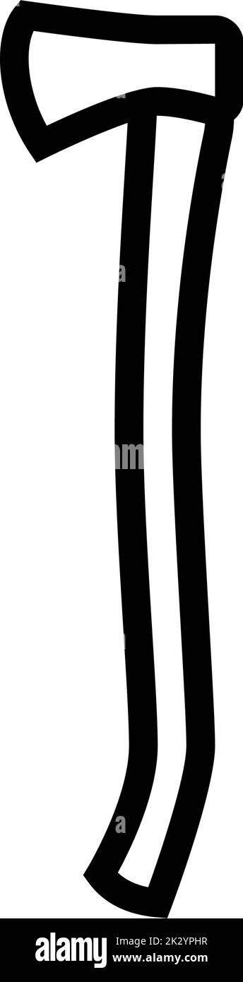 felling axe hatchet line icon vector illustration Stock Vector Image ...