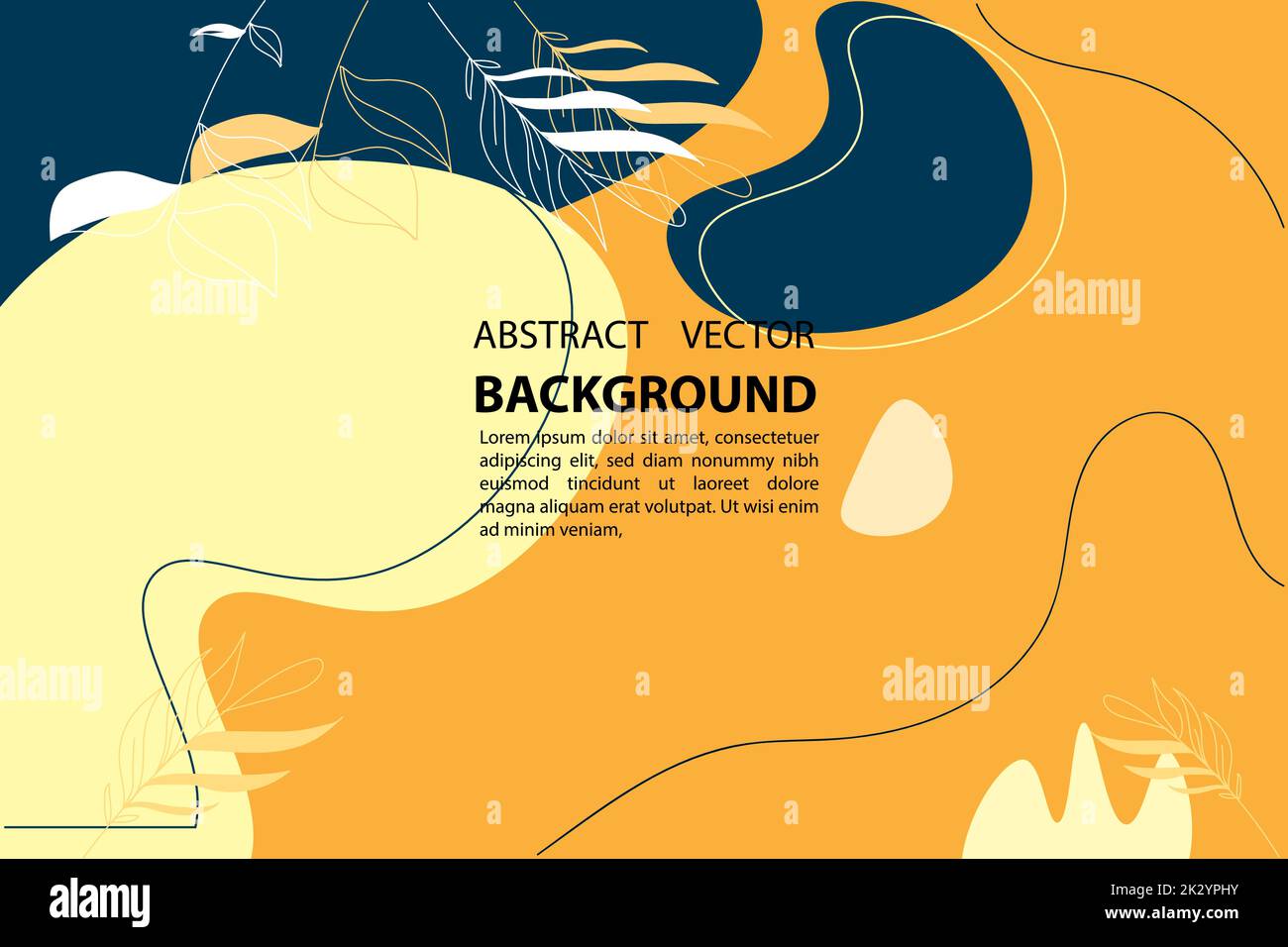 An illustration of abstract artistic background with editable texts ...