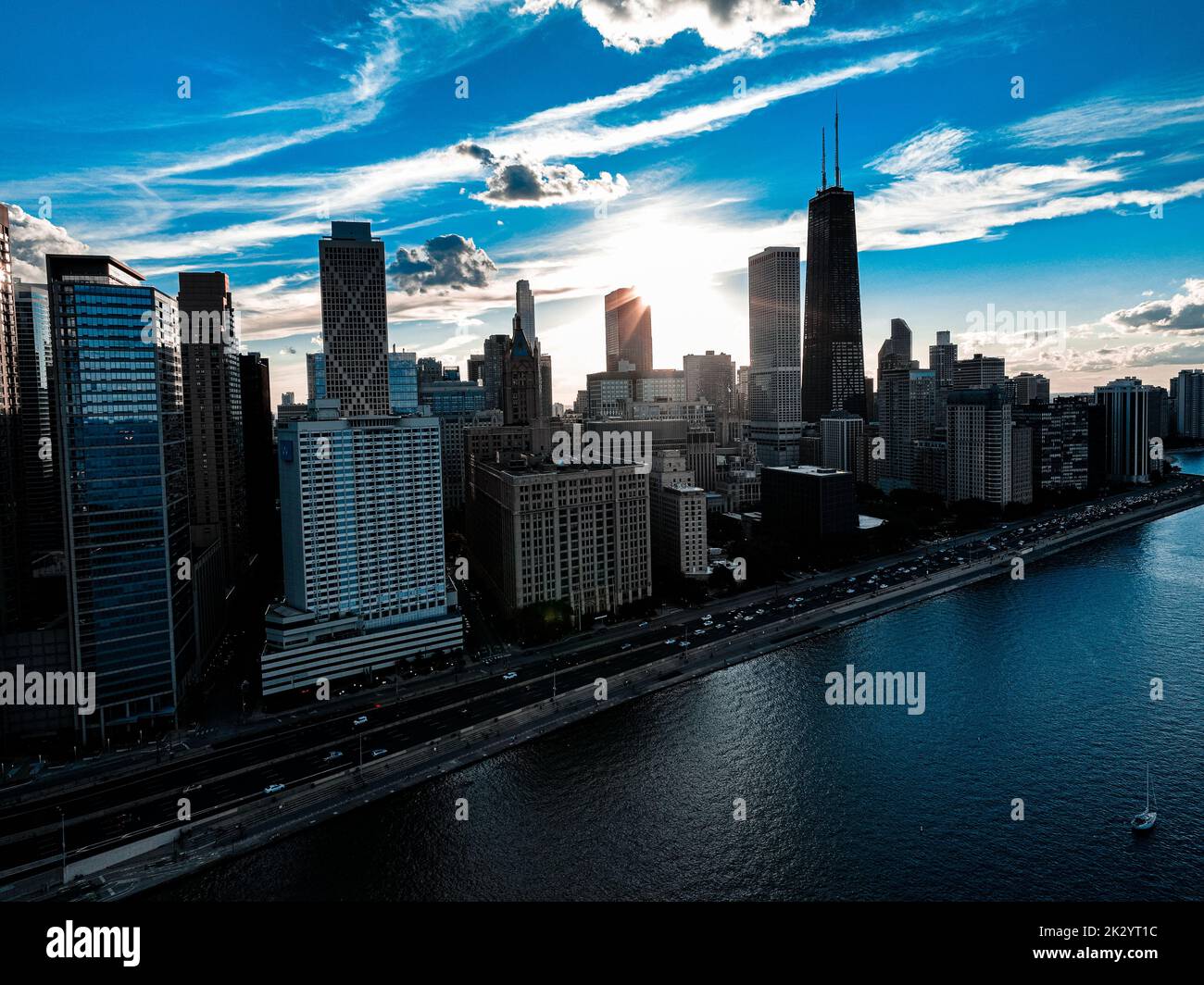 Chicago bird's eye view hi-res stock photography and images - Alamy