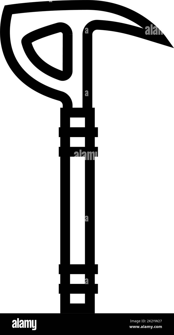 crash axe tool line icon vector illustration Stock Vector Image & Art ...