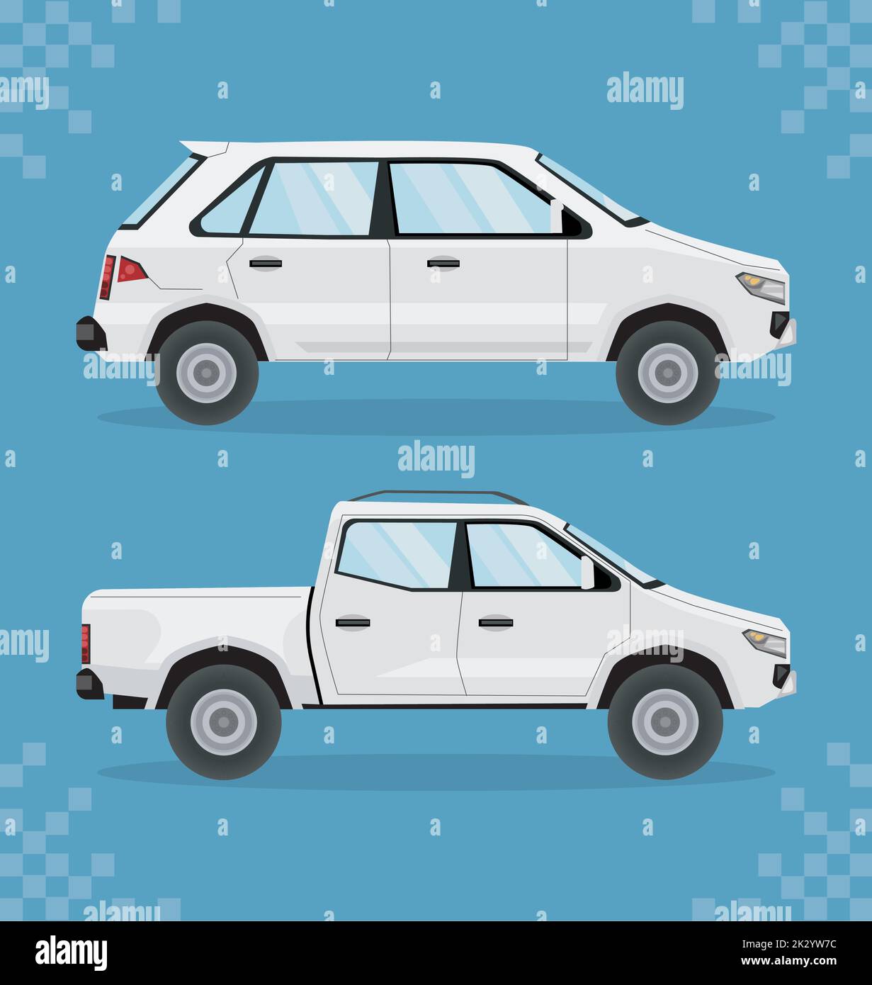 Pair of cars Stock Vector Images - Alamy