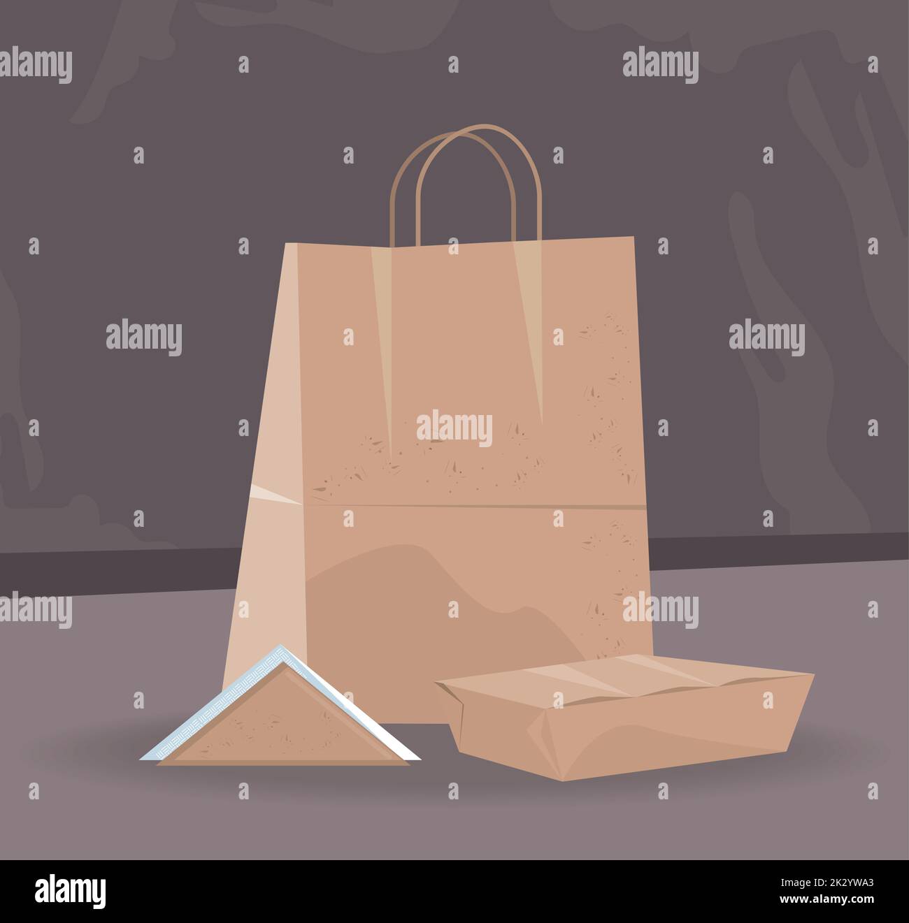 Three packages Stock Vector Images - Alamy