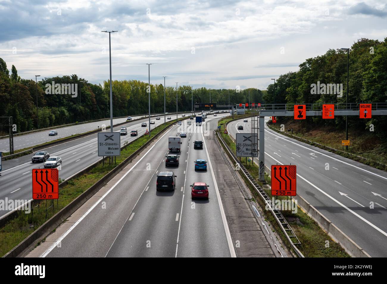 Zaventem, Flemish Brabant Region, Belgium, 09 18 2022 - Traffic on the ...