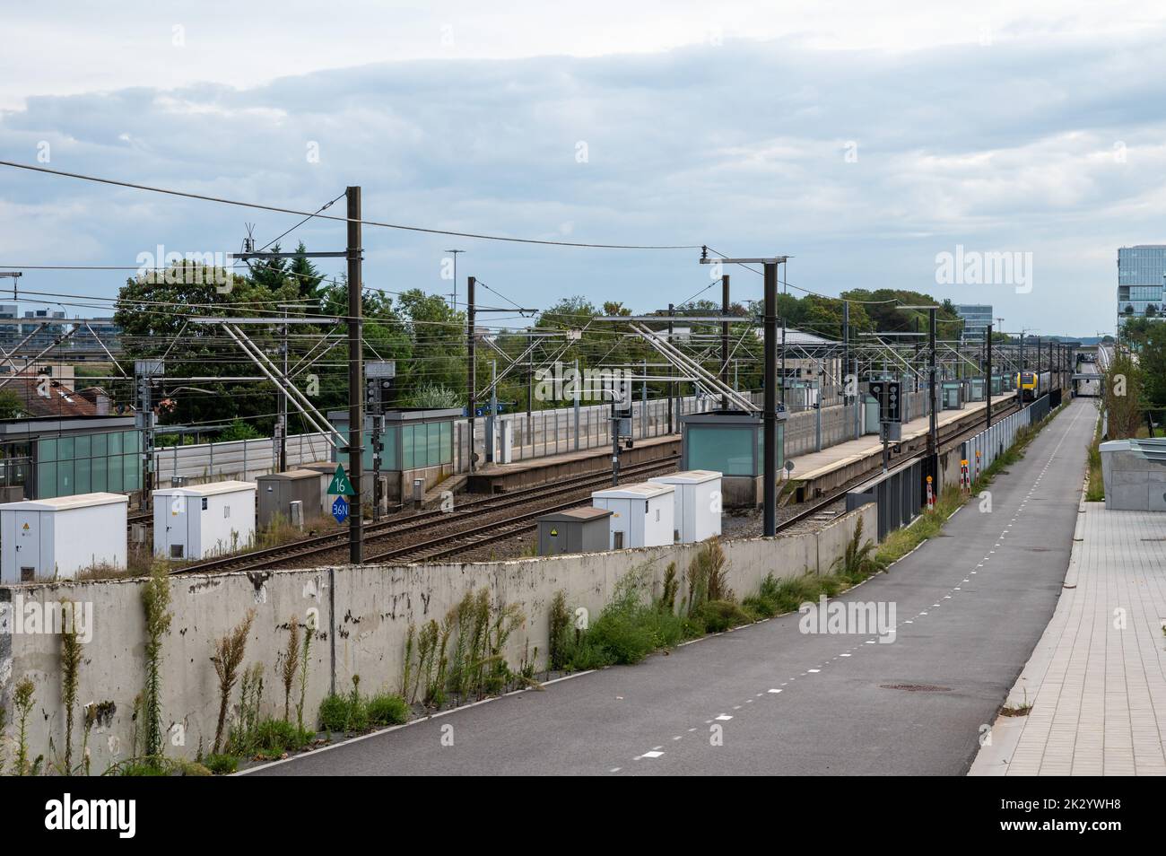 Diegem, Flemish Brabant Region, Belgium, 09 18 2022 - Railway station ...