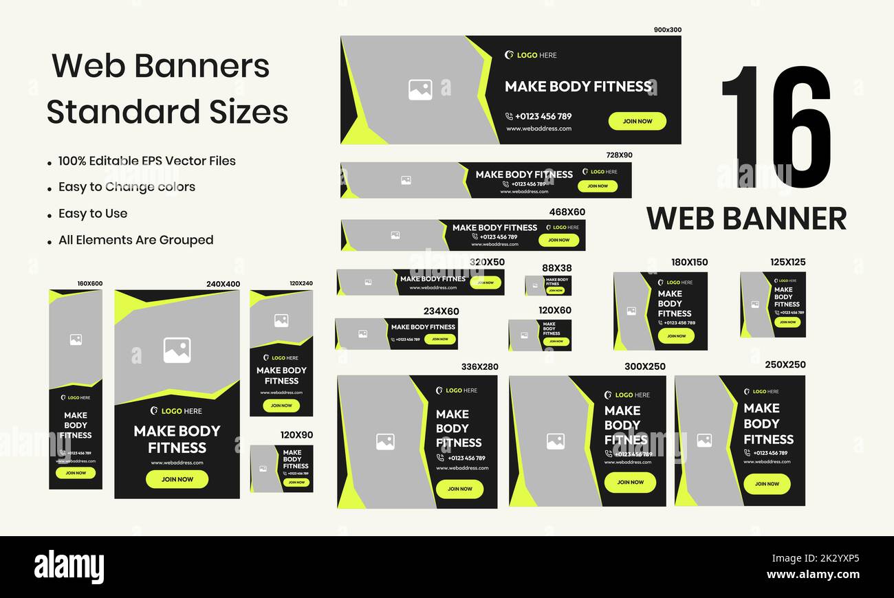 Body Fitness gym social media post banner template. Vector editable ...