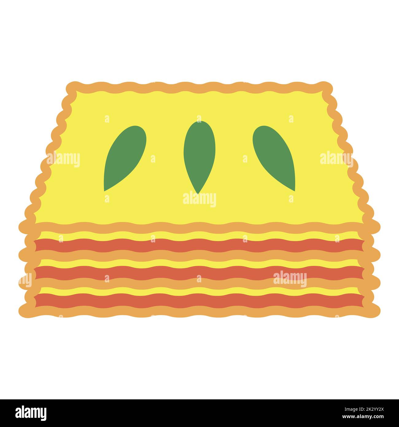 Hot Puff Pastry Lasagne with Meat and Cheese Baked in the Oven on White ...