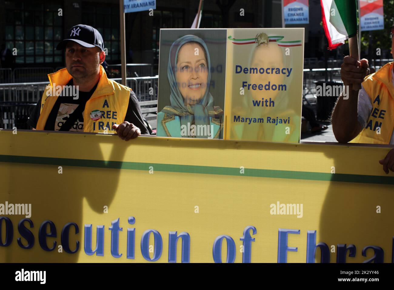 New York, NY, USA. 21st Sep, 2022. United Nations. Protest Against Iran ...